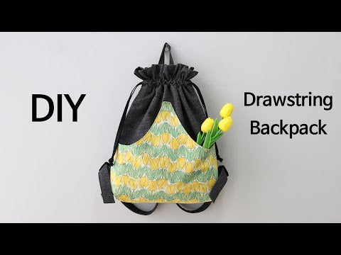 Drawstring Backpack PDF Sewing Pattern,Video Tutorial,Instant download